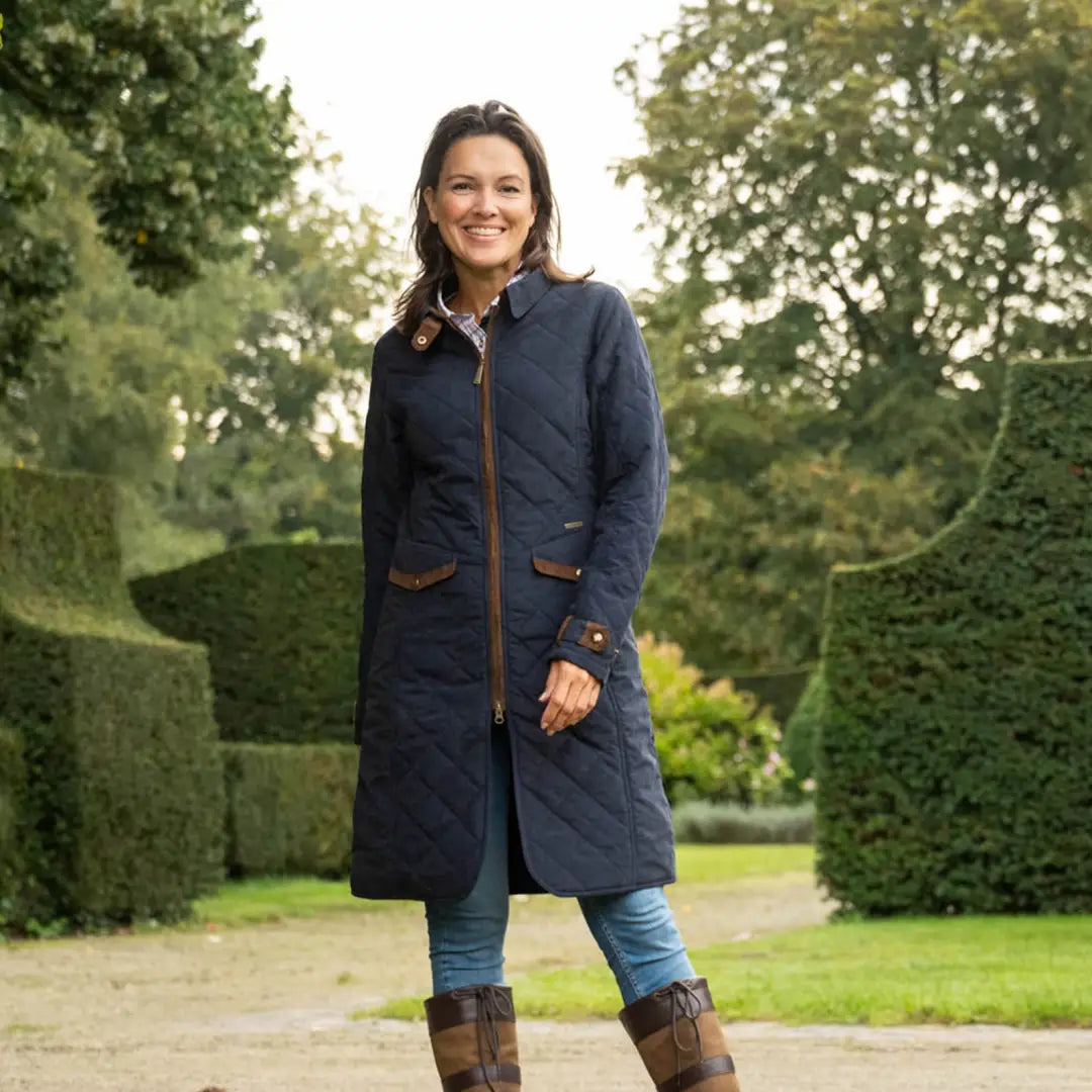 Baleno Audrey Long Quilted Coat At New Forest Clothing