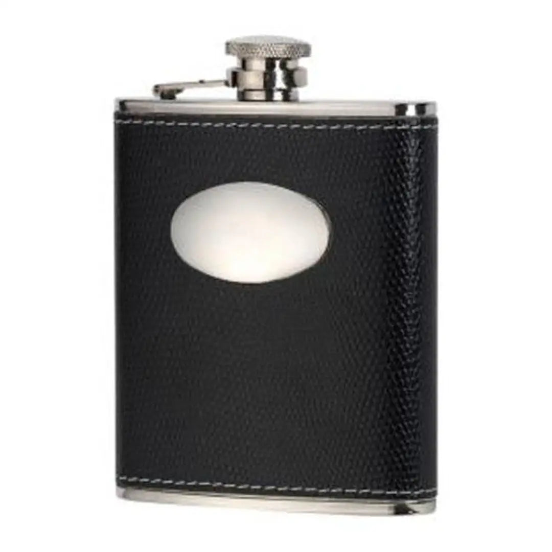 David Nickerson Black Croc Leather 6oz Hip Flask – New Forest Clothing